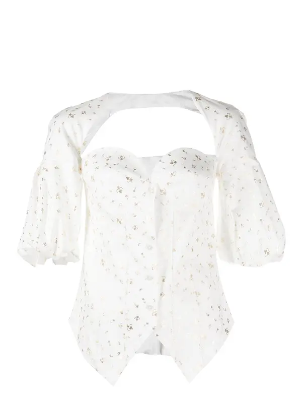 Rosie Assoulin Floral-print Blouse - White