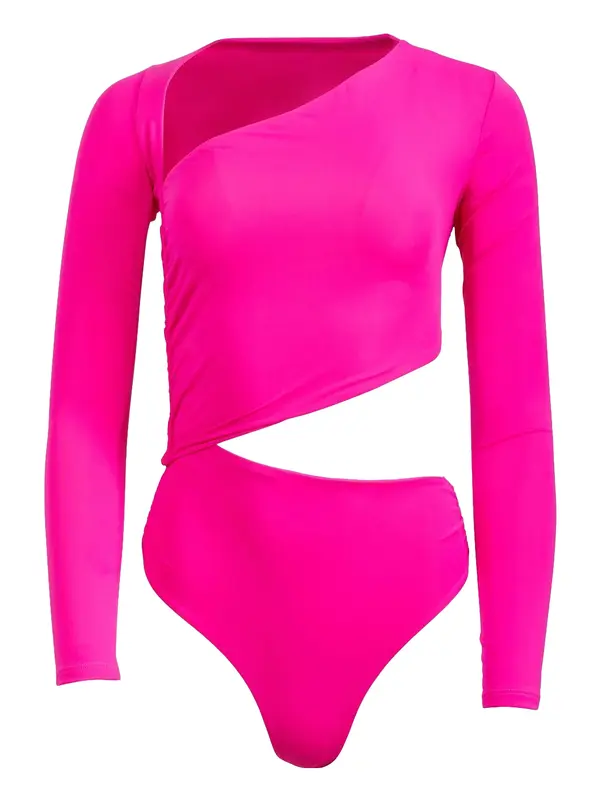 Fleur Du Mal Asymmetric Bodysuit - Pink