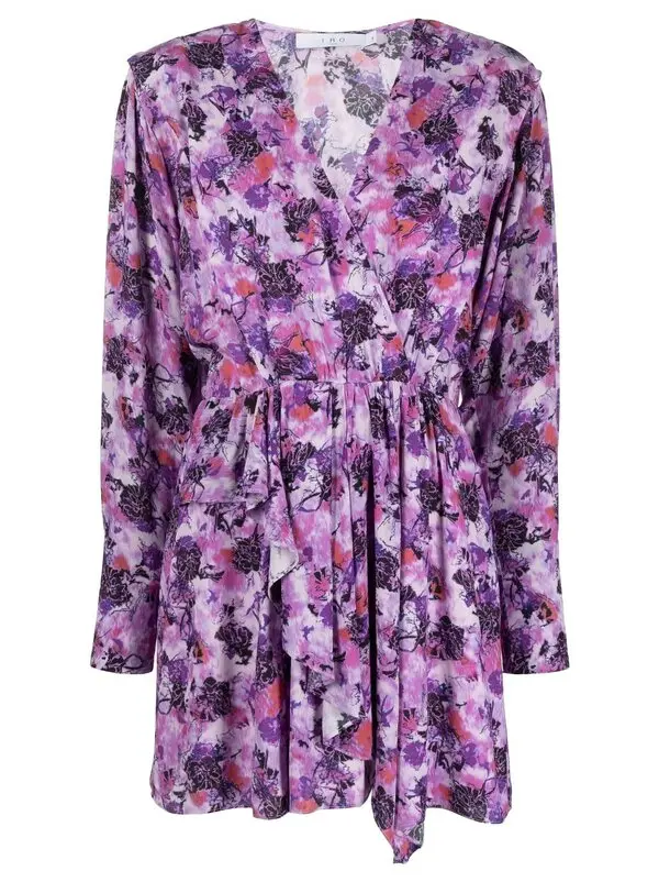 IRO PARIS Madea Floral-print Minidress - Purple