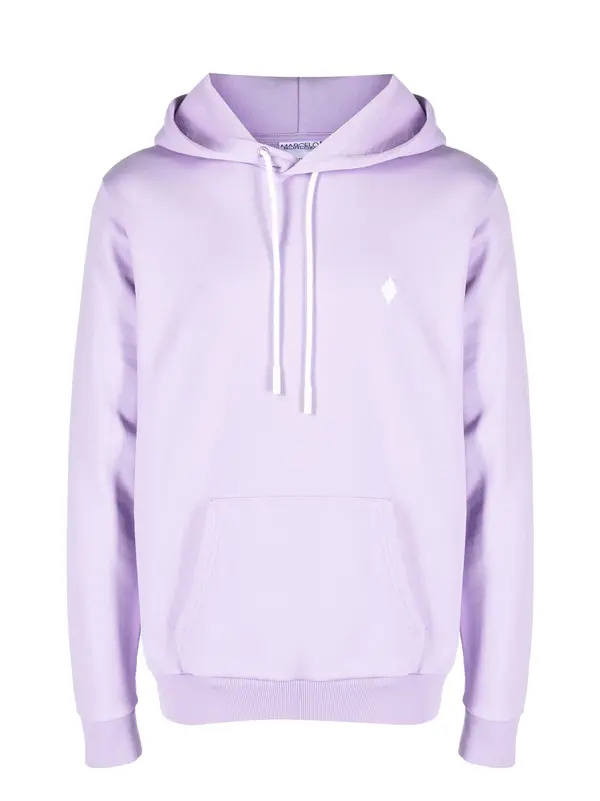 COUNTY OF MILAN Marcelo Burlon Cross Organic Cotton Hoodie - Purple