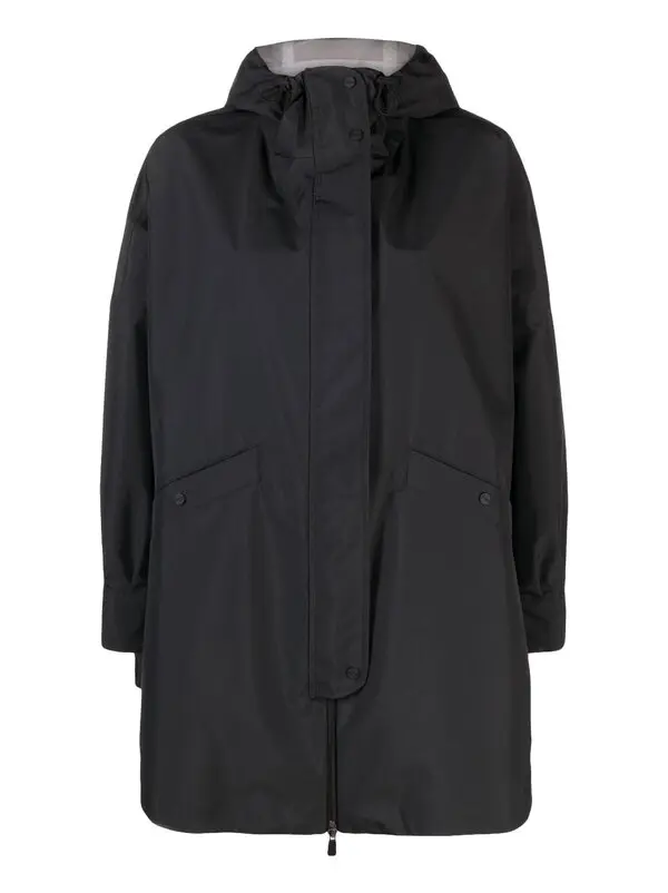 Herno Hooded Parka Coat - Black