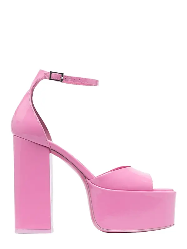 Paris Texas 130mm Patent-leather Platform Sandals - Pink