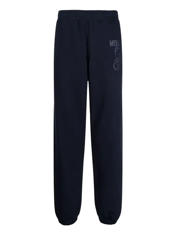 Moschino Print Detail Trousers - Blue