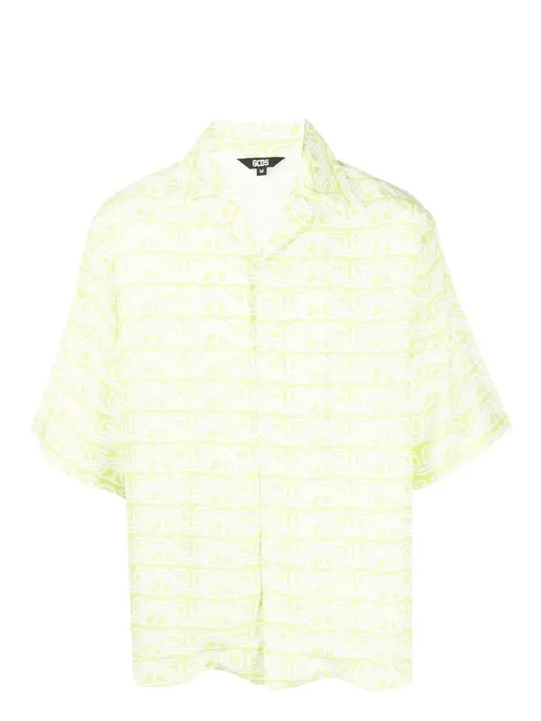 Gcds Printed Short-sleeve Shirt - Green