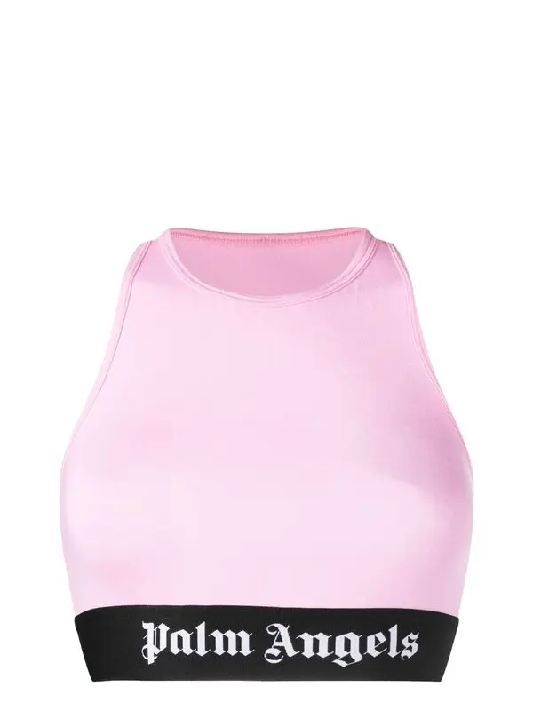 Palm Angels Logo-print Sports Bra - Pink