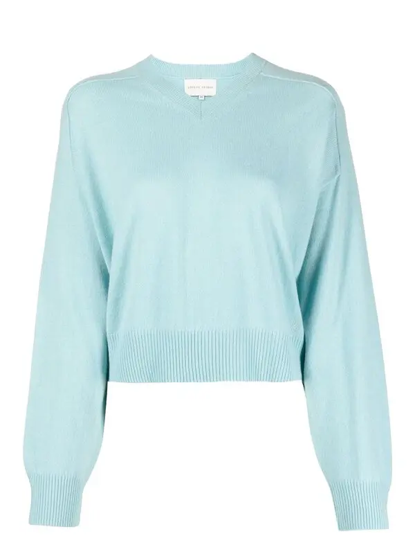 Loulou De Saison Emsalo V-neck Cashmere Jumper - Blue