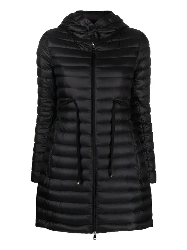 Moncler Barbel Padded Hooded Coat - Black