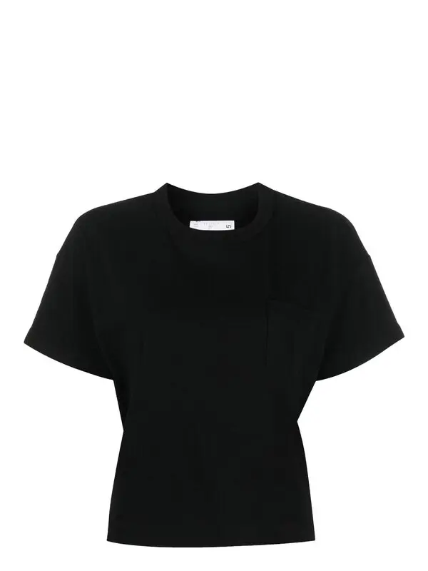 Sacai Cotton Crew Neck Short-sleeved T-shirt - Black