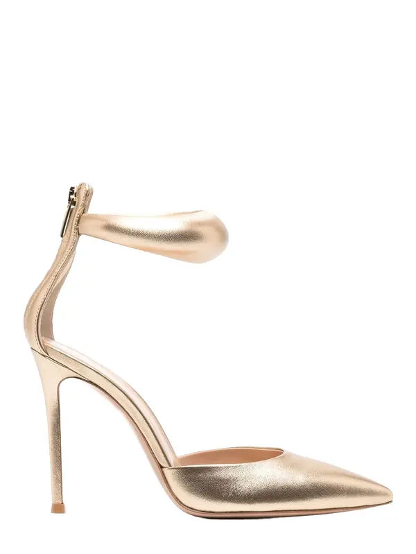 GIANVITO ROSSI Bijoux 105mm Padded-strap Pumps - Neutrals