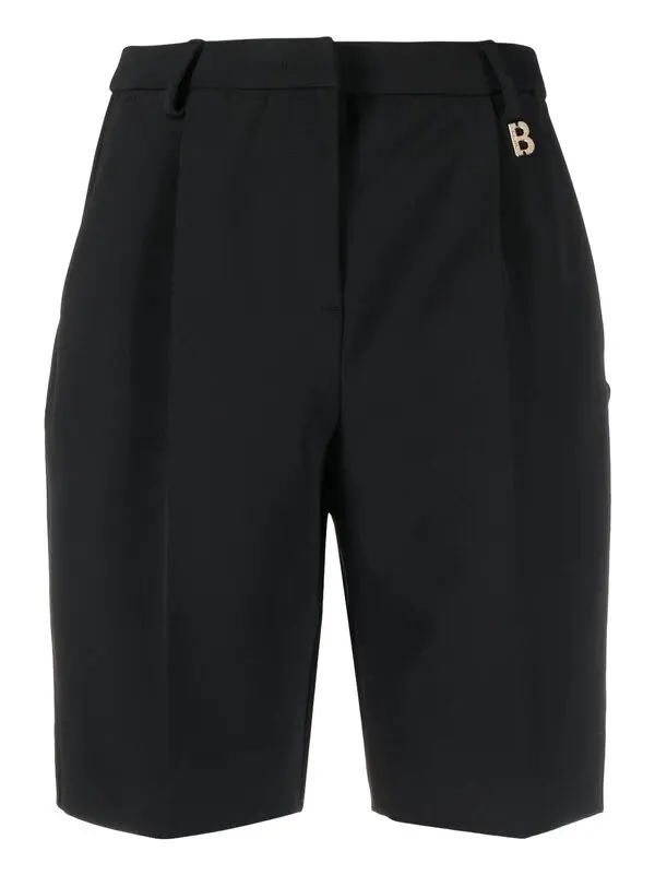 BLUGIRL Tailored Shorts With Logo Charm - Black