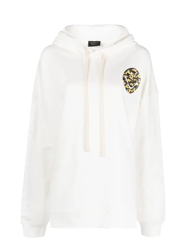 Joshua Sanders Smiley-print Drawstring Hoodie - White