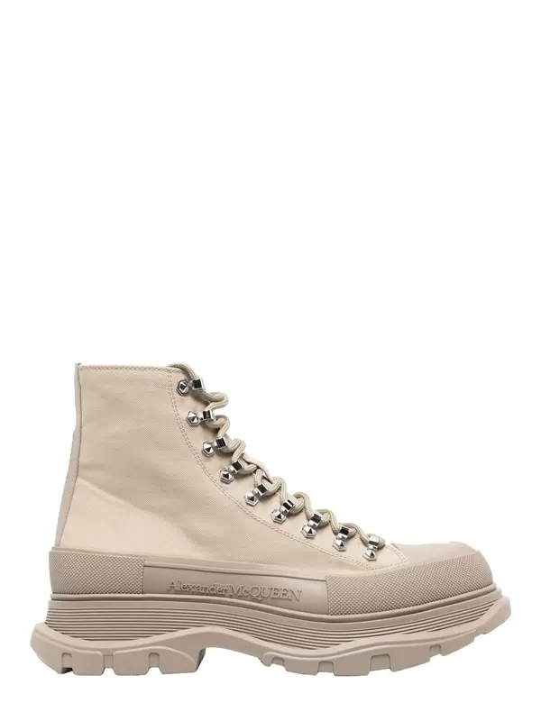 Alexander McQueen 70mm Chunky Lace-up Boots - Neutrals
