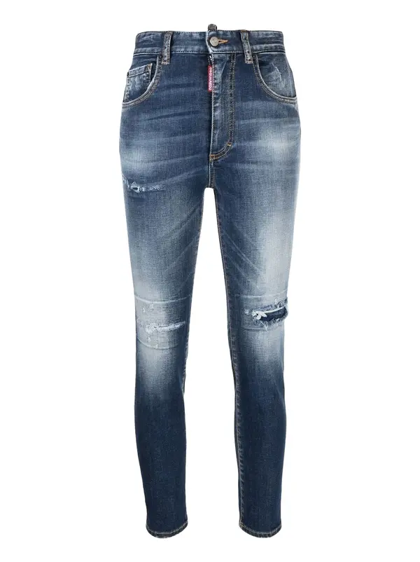 Dsquared2 Twiggy Cropped Jeans - Blue