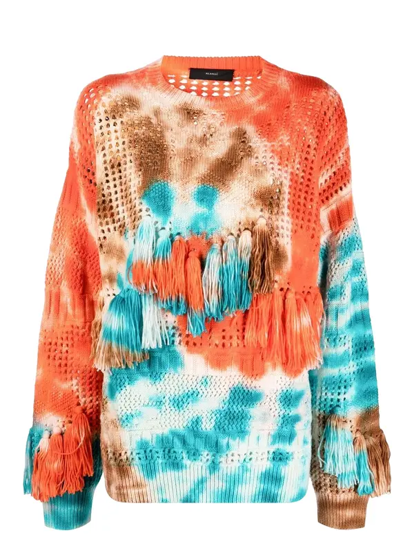 Alanui California Dreamin' Net-knit Jumper - Orange