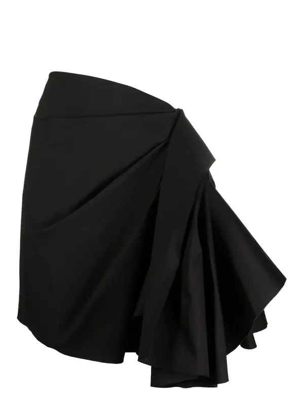 Rick Owens Draped Mini Skirt - Black