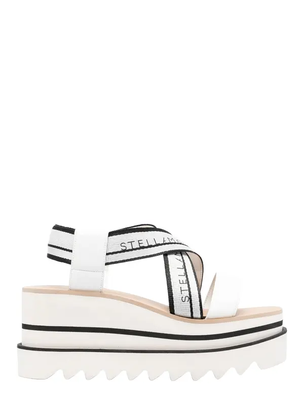 Stella McCartney Sneak-elyse 80mm Platform Sandals - White