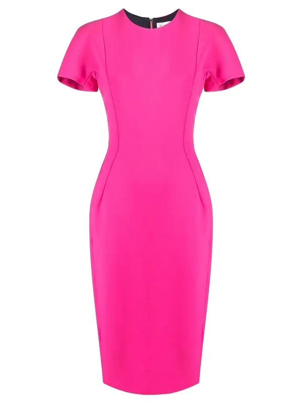 Victoria Beckham Tailored Midi Dress - Pink
