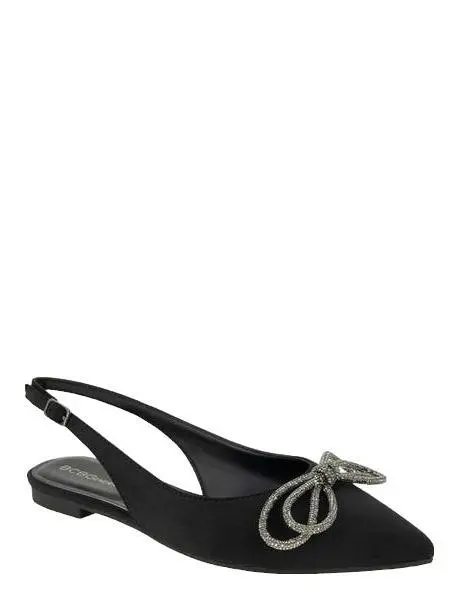 Bcbgmaxazria Kristin Rhinestone Slingback Mules - Black Neoprene