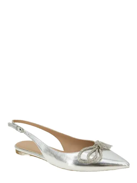 Bcbgmaxazria Kristin Rhinestone Slingback Mules - Silver