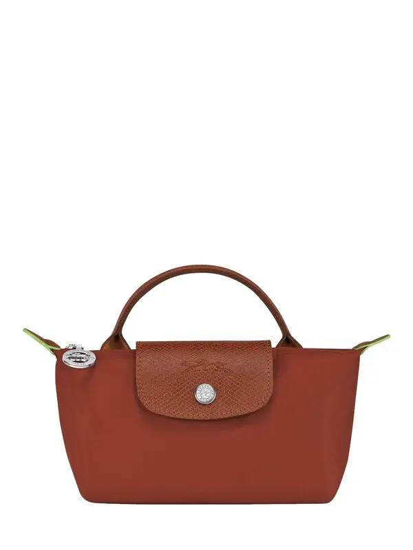 Longchamp Le Pliage Recycled Canvas Cosmetics Case - Red/ Cognac
