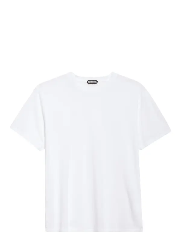 TOM FORD Short Sleeve Crewneck T-shirt - Chalk