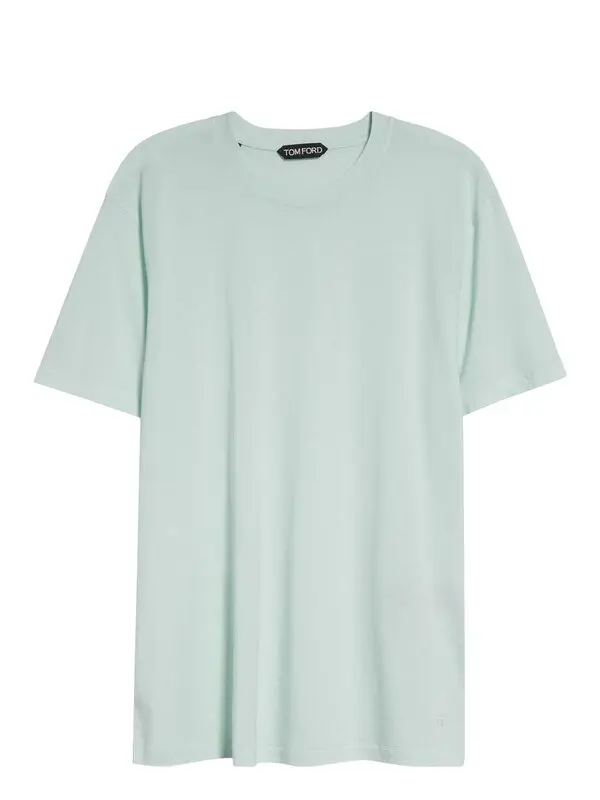 TOM FORD Short Sleeve Crewneck T-shirt - Fg025 Glass Green