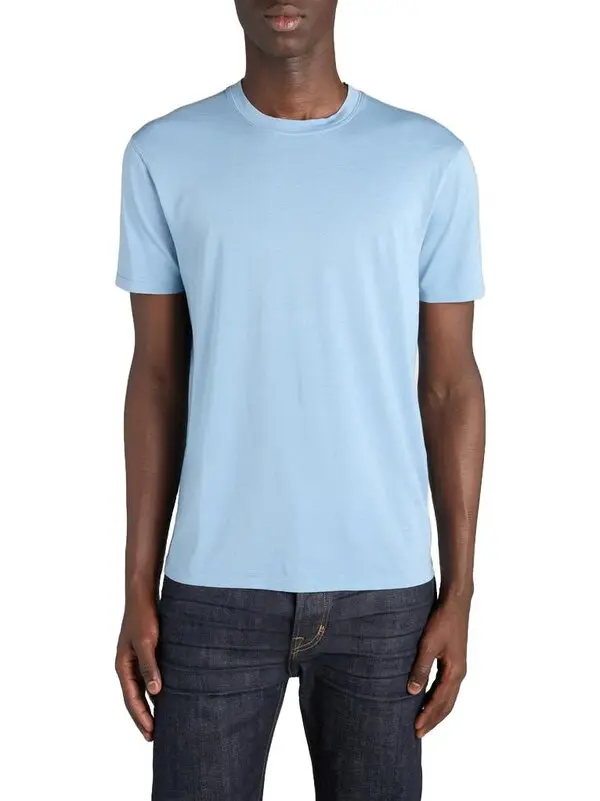 TOM FORD Short Sleeve Crewneck T-shirt - Glass Blue