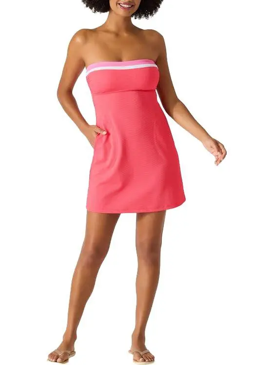 Tommy Bahama Colorblock Piqué Dress - Coral Coast