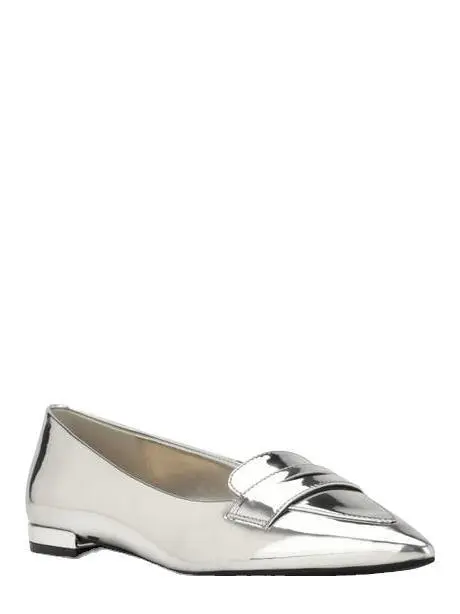 Nine West Lallin Pointed Toe Flat - Silver 040