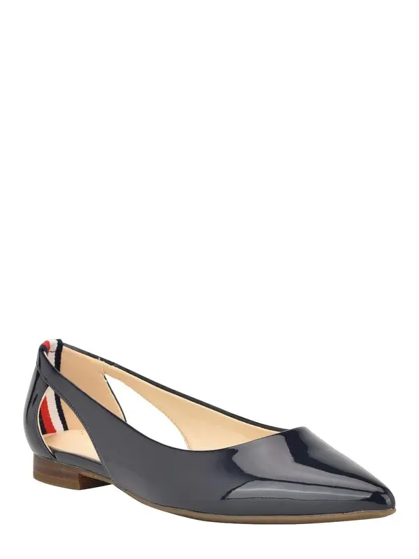 Tommy Hilfiger Pointed Toe Flat - Dark Blue