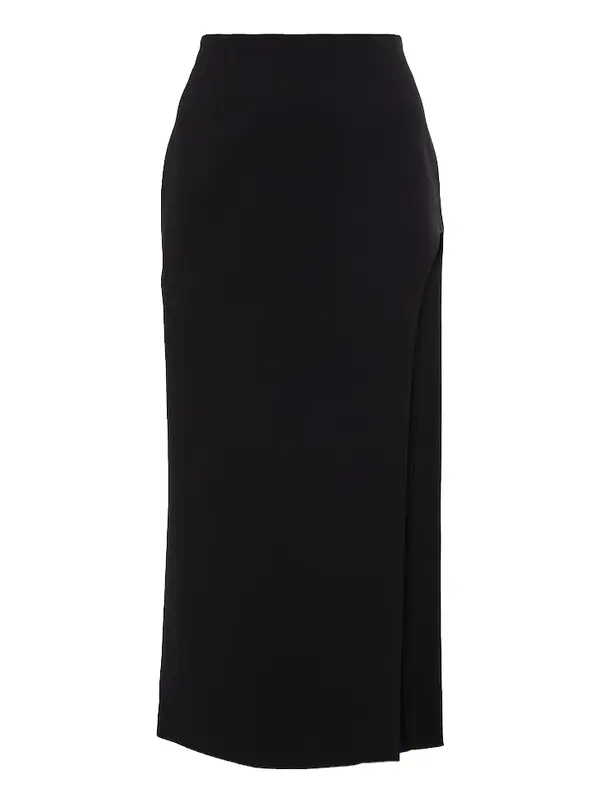 Giuseppe Di Morabito Satin Cady Midi Skirt - Black