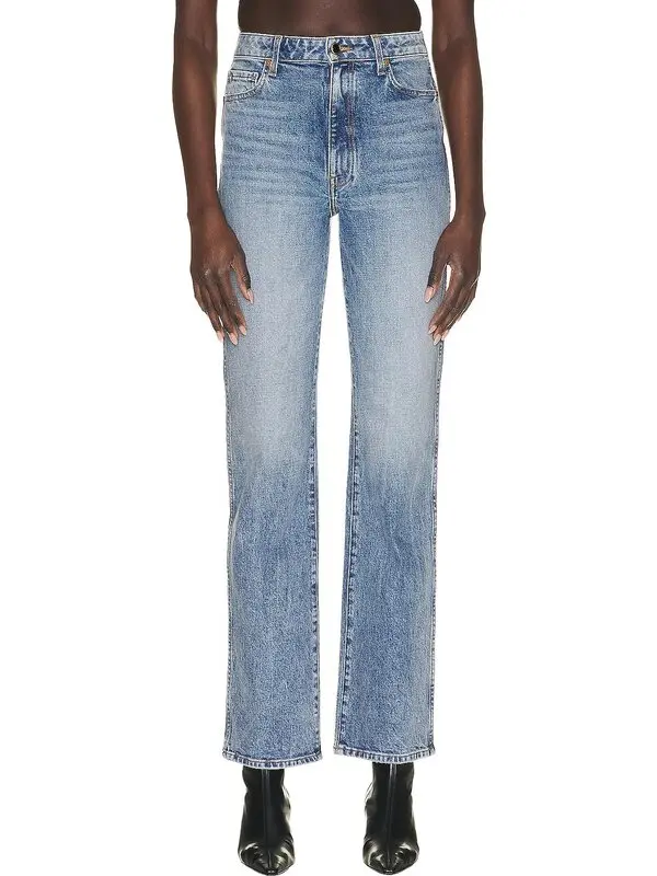 Khaite Danielle Straight Leg Jeans - Bryce Stretch