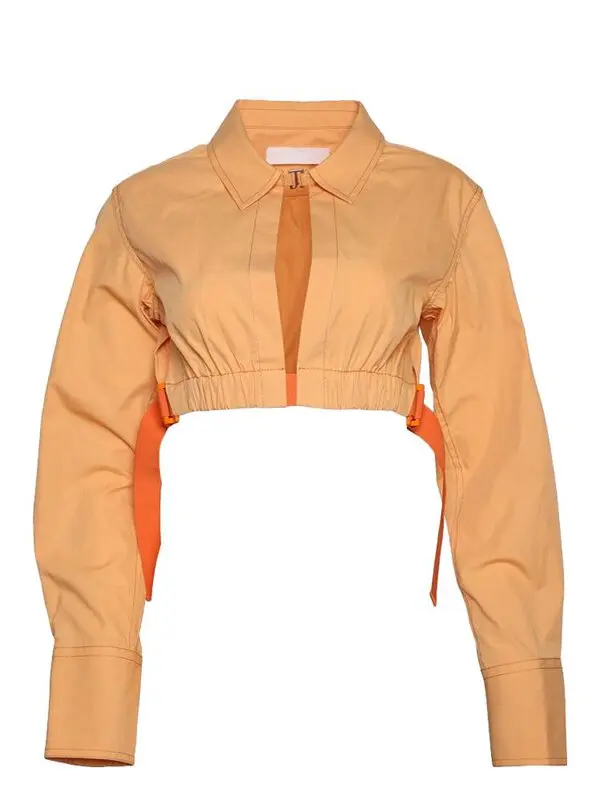 DION LEE Slouchy Slider Shirt - Washed Orange