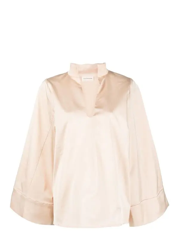 BY MALENE BIRGER Long-sleeve Wool Blouse - Pink