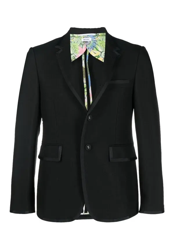 Thom Browne Satin-trim Wool Blazer - Black