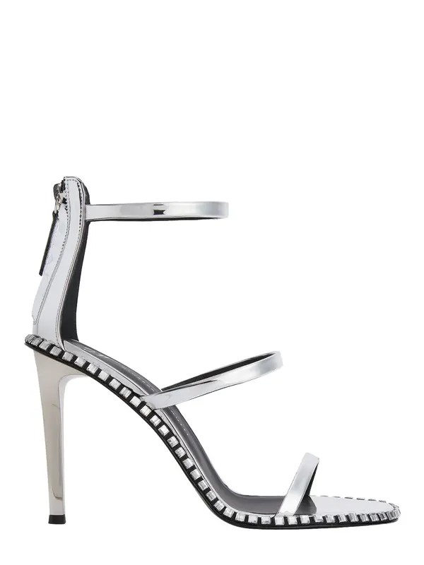 GIUSEPPE ZANOTTI Harmony Flare 105mm Sandals - Silver