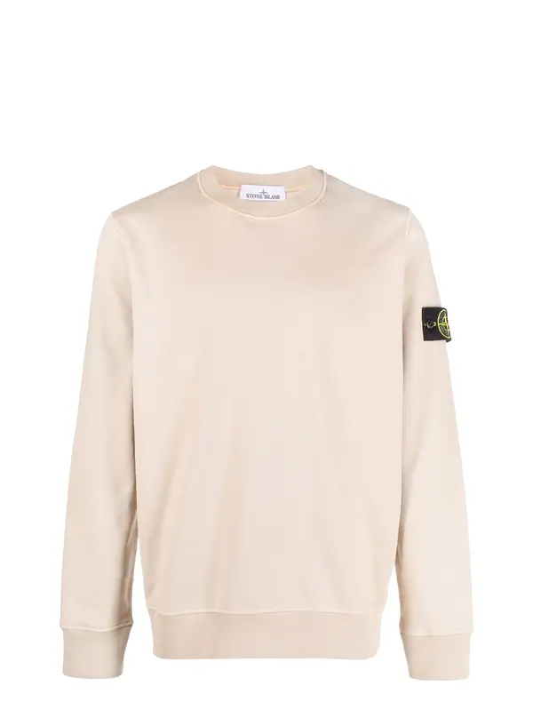 Stone Island Compass-patch Crew-neck Sweatshirt - Neutrals