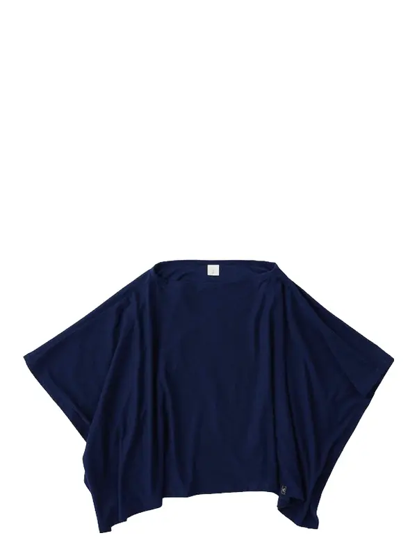 FOO TOKYO Royal Organic Cotton Poncho - Navy
