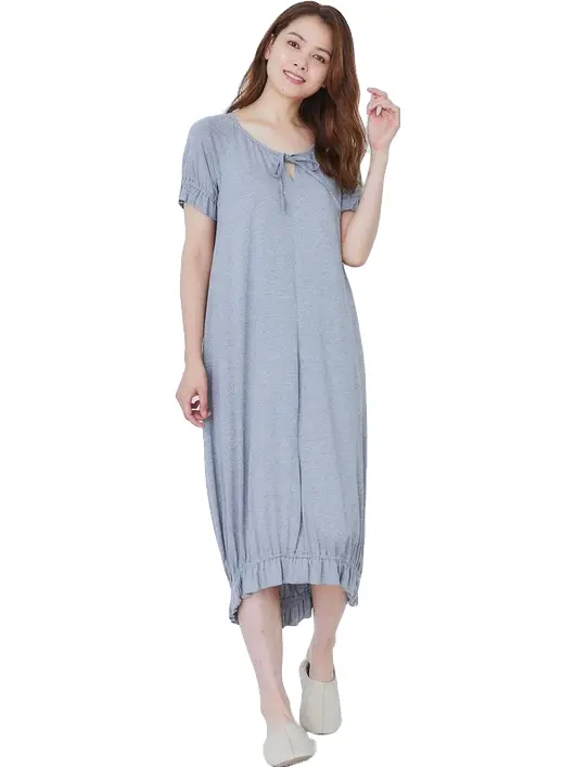 FOO TOKYO Subin Cotton Long Dress - Grey
