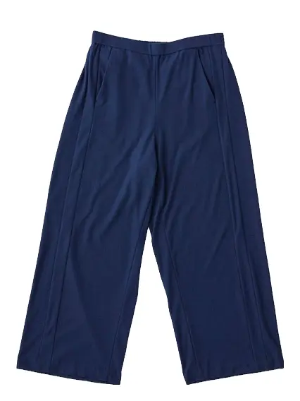 FOO TOKYO Royal Organic Cotton Wide Leg Pants - Navy
