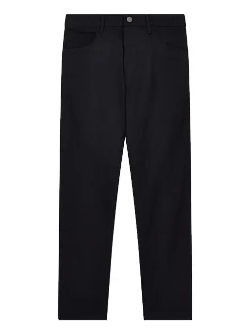 Giorgio Armani Regular-fit Stretch Cotton Trousers - Black