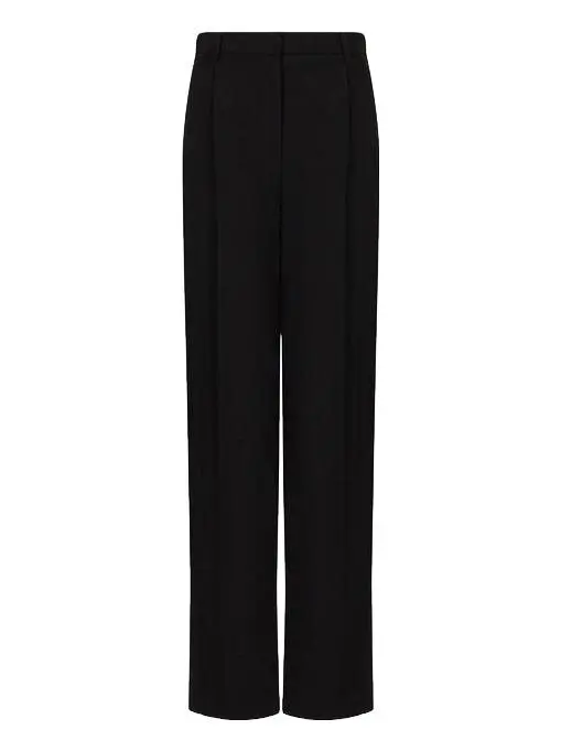 Emporio Armani Pleated Trousers - Black