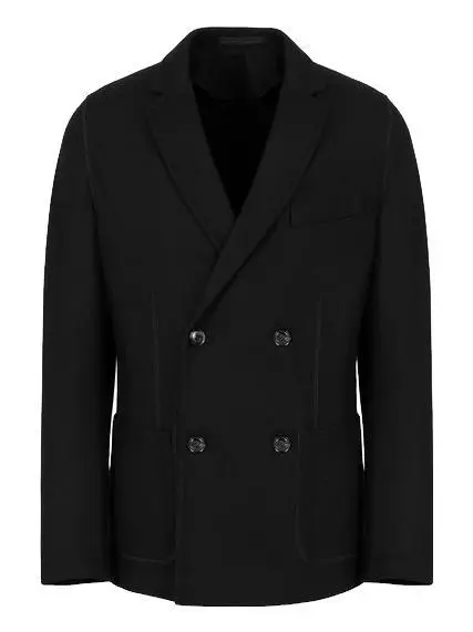 Giorgio Armani Icon Double-breasted Jacket - Black