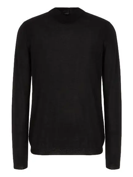 Giorgio Armani Icon Cashmere Mock-neck Jumper - Black