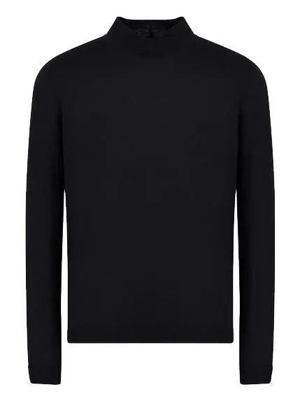 Giorgio Armani Icon Cashmere Mock-neck Jumper - Navy
