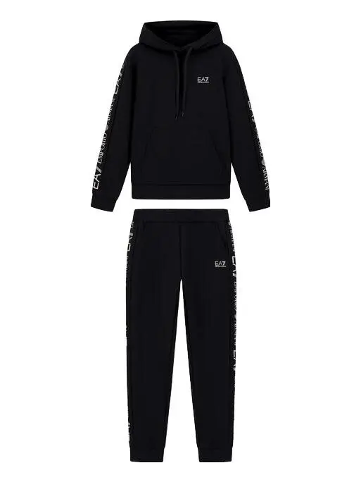 EA7 Cotton-blend Tracksuit - Black