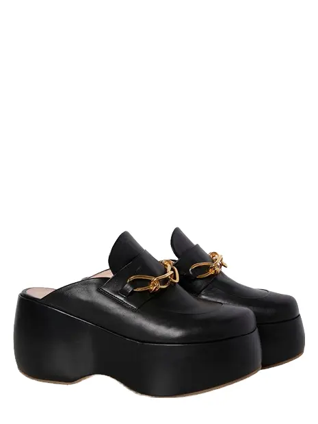 Rosetta Getty Platform Clog Loafer - Black