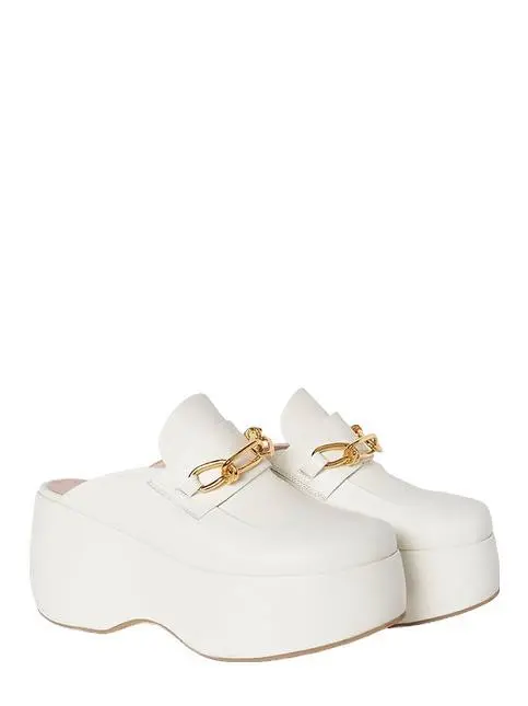 Rosetta Getty Platform Clog Loafer - Gold
