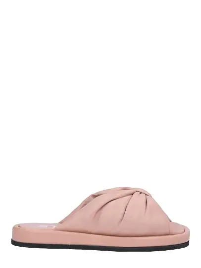 STRATEGIA Leather Slide Sandals - Pink