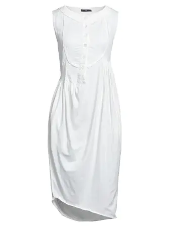 High Midi Dress Cotton And Elastane - White